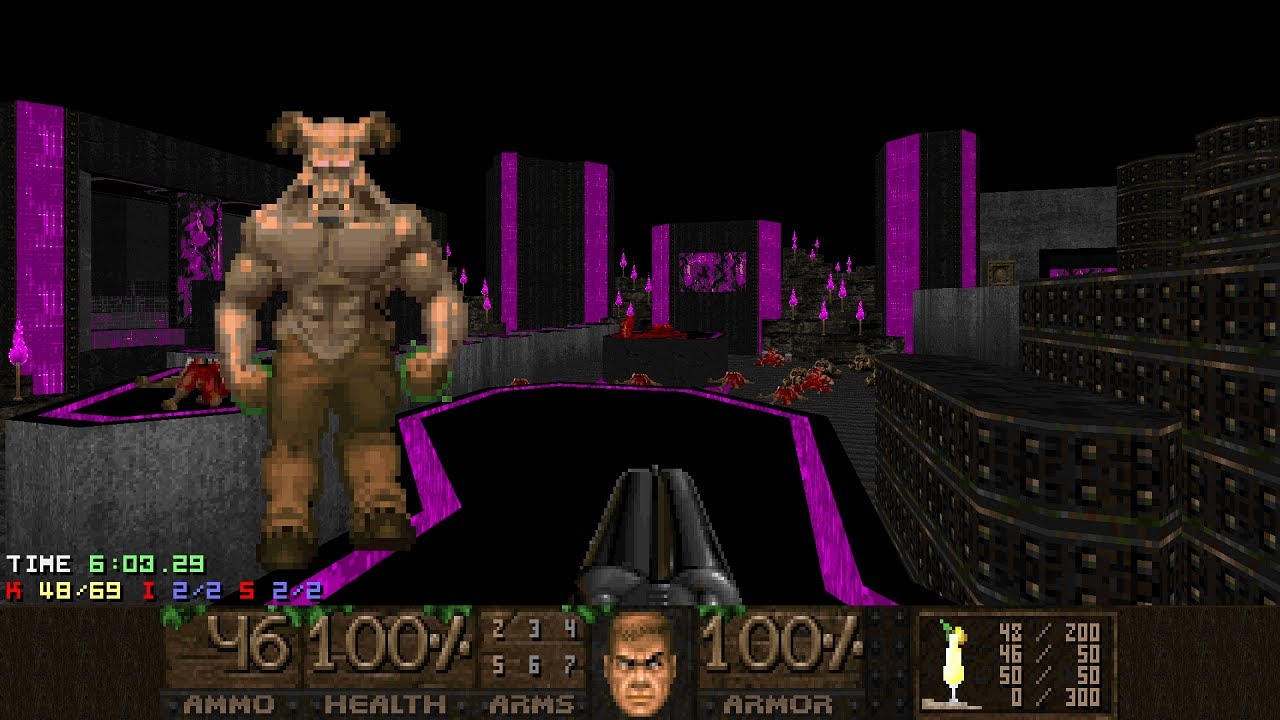 Doom 2 - Pina Colada (Map 7: Is Pink So Base a Hue?) UV-Max (Map Author ...