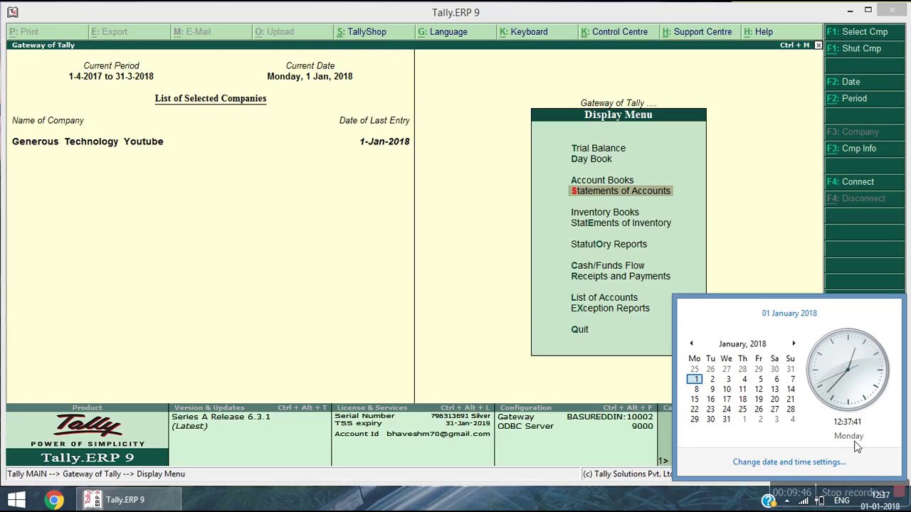 Maintain Bill By Bill Details In Tally Erp9 Hindi - YouTube