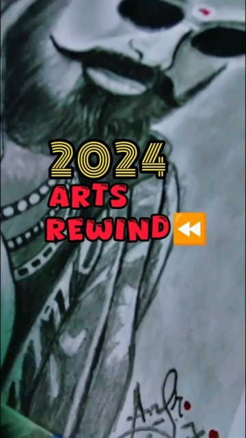 ️2024 ARTS REWIND ⏪| All drawing in one Short|#art #trending #drawing # ...