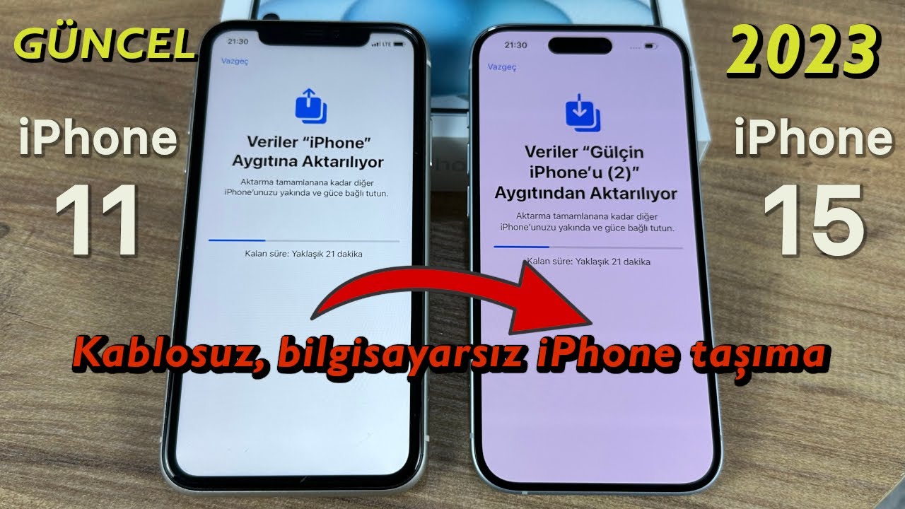 Kablosuz, bilgisayarsız , yedeksiz iPhone Aktarma 2023 - YouTube