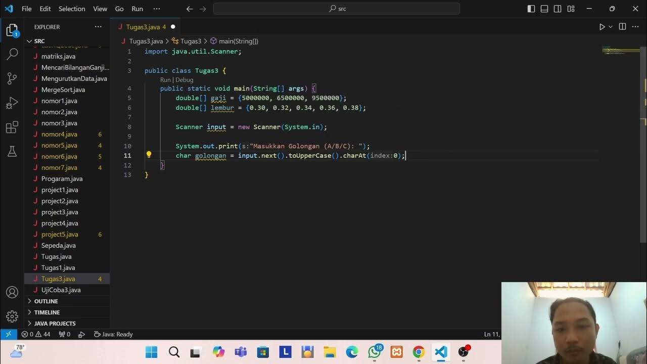 TUGAS 3 PRAKTIKUM ALGORITMA DAN PEMROGRAMAN - UNIVERSITAS TERBUKA - YouTube