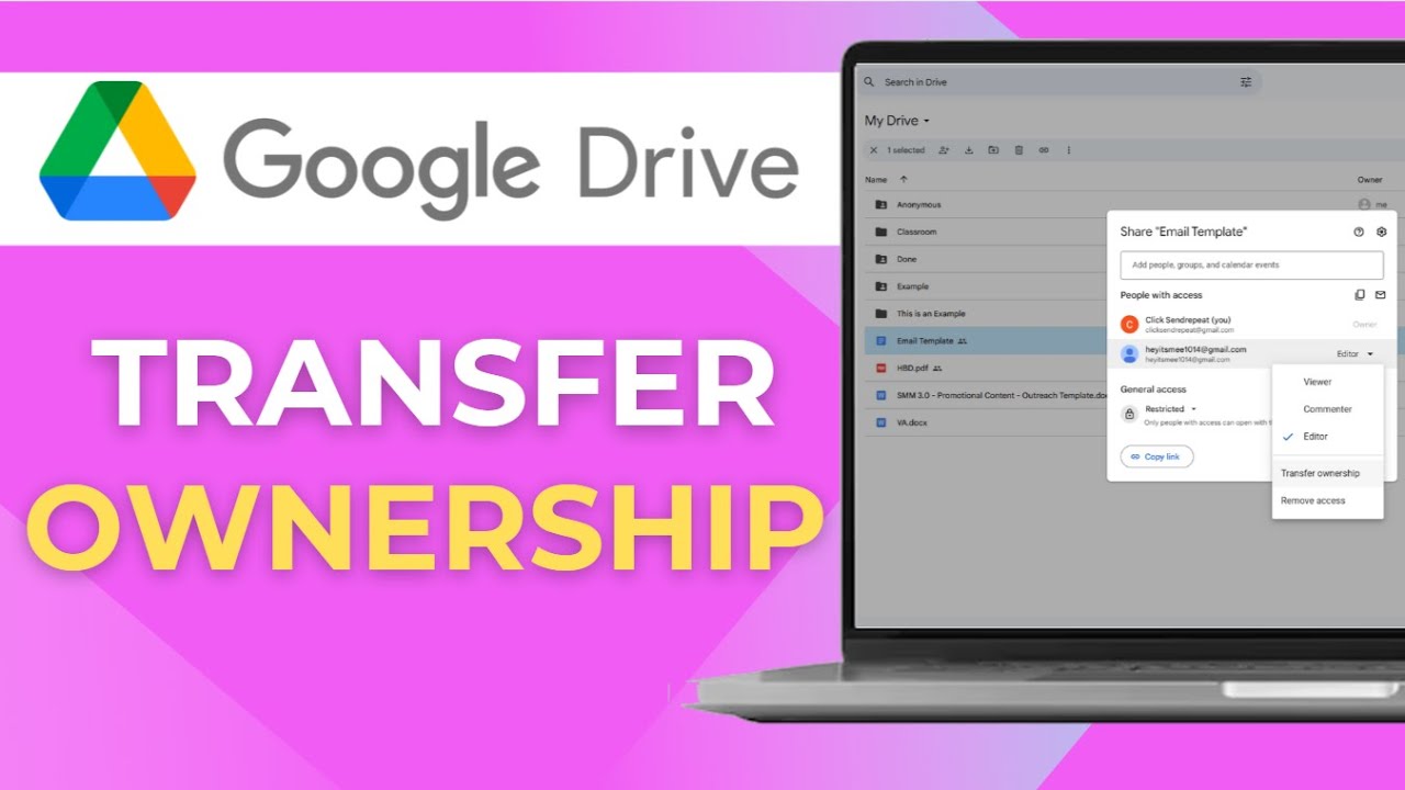 How to Transfer Ownership of a Folder in Google Drive Step by Step 2025 Guide - YouTube
