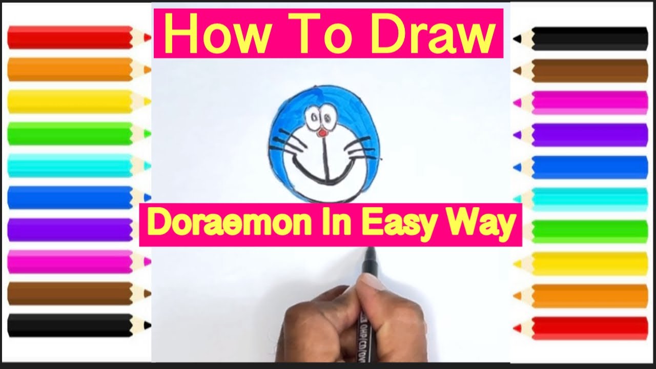 How To Draw Doraemon In Easy Way😍//doraemon drawing - YouTube