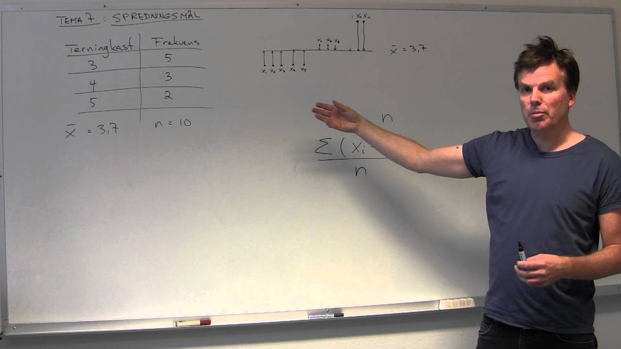 Varians og standardavvik MA 2P - 7 - YouTube