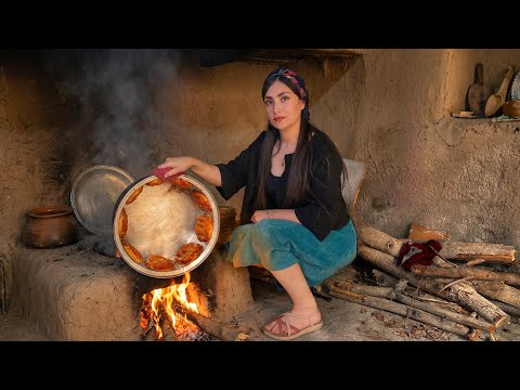 No Oven , No Stove ! Traditional Village Bread 🔥 | Village Life girl iran | no oven bread at home 