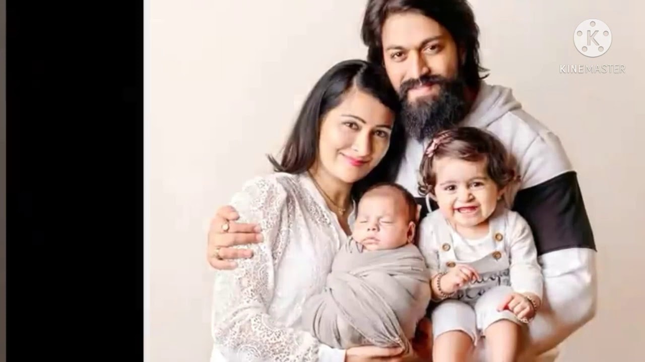 Rock Star YASH wife kids and family latest cute pictures..... - YouTube