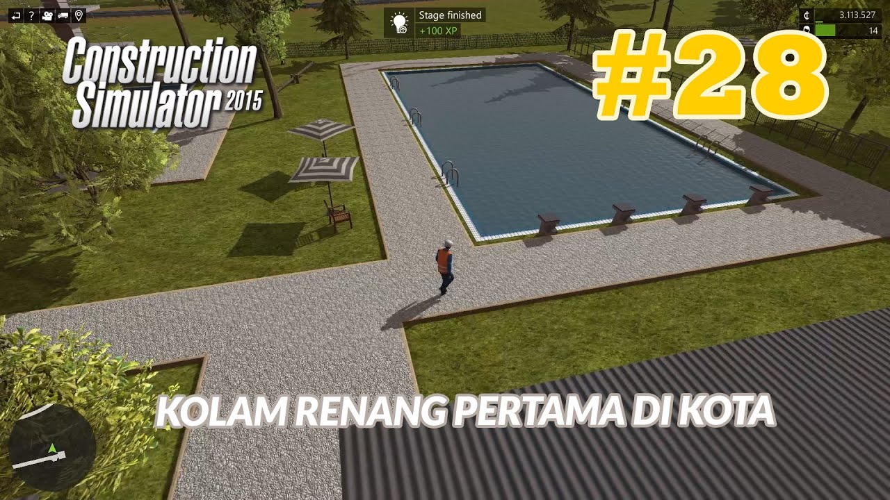 MEMBANGUN KOLAM RENANG UNTUK KEJUARAAN - Construction Simulator 2015 ...