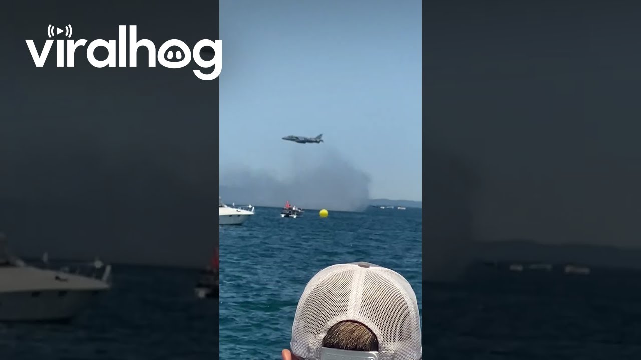 Blue Angels Fighter Jet Appears to Hover Over Water || ViralHog - YouTube