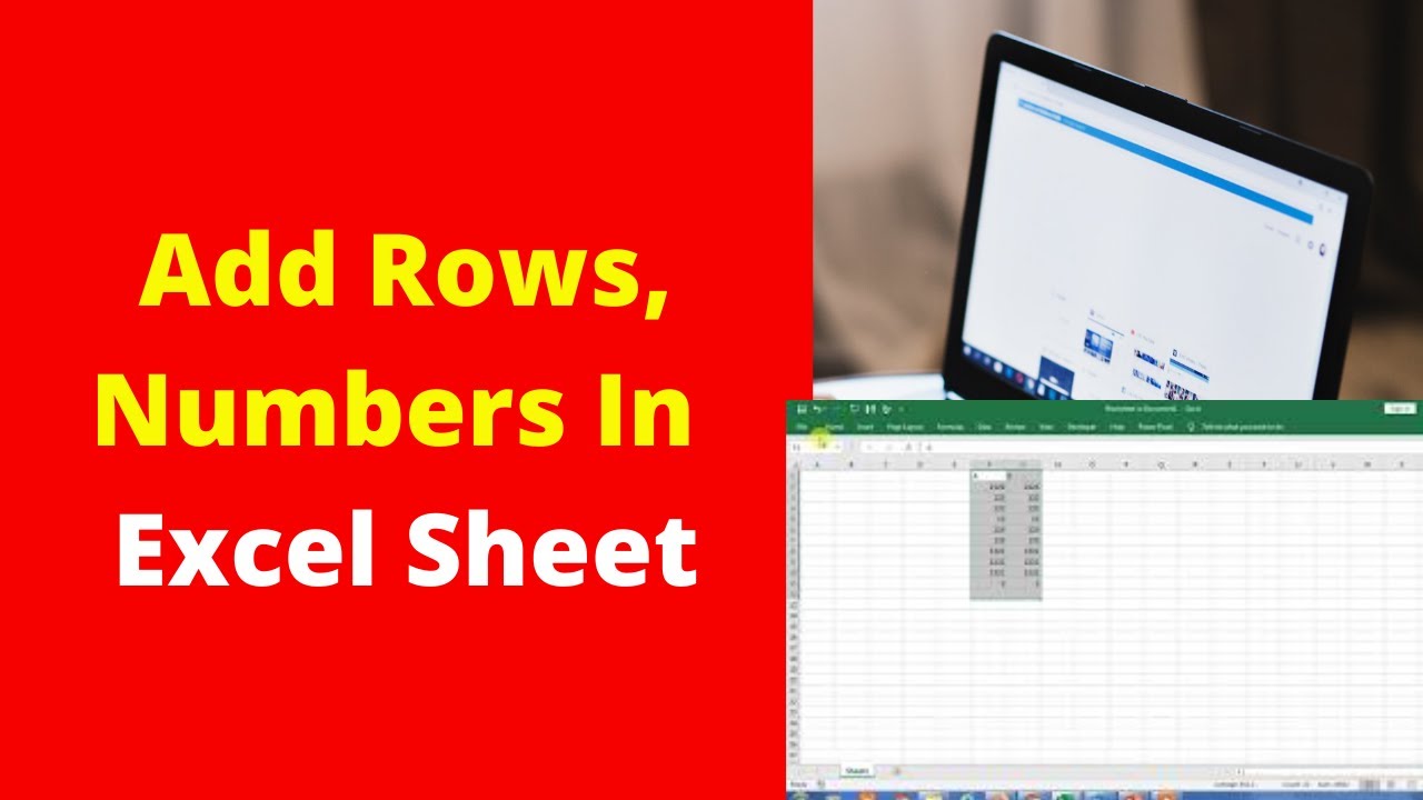 How To Add Rows Numbers In Excel Sheet YouTube how-to-add-rows-numbers-in-excel-sheet-youtube