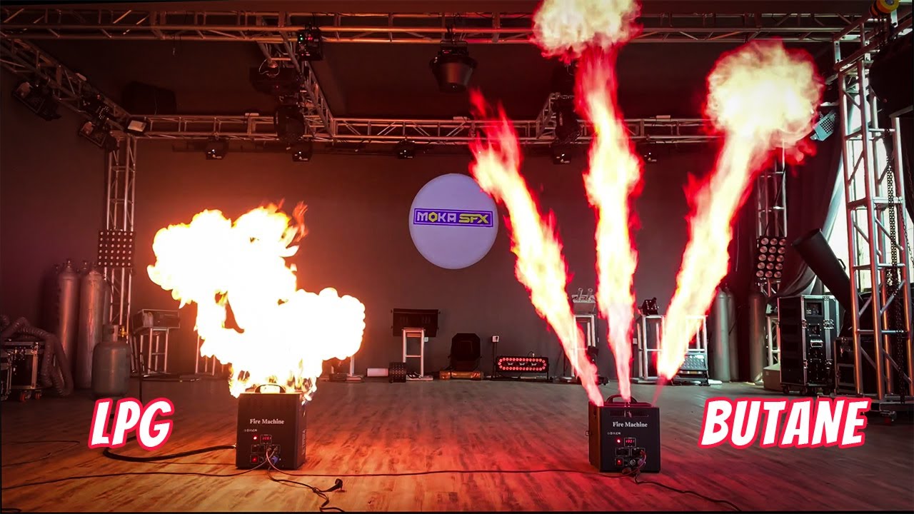 Triple LPG Flame Machine and Butane Fire Machine With 3 Heads - YouTube