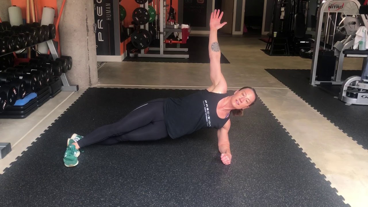 Side plank hip raises - YouTube