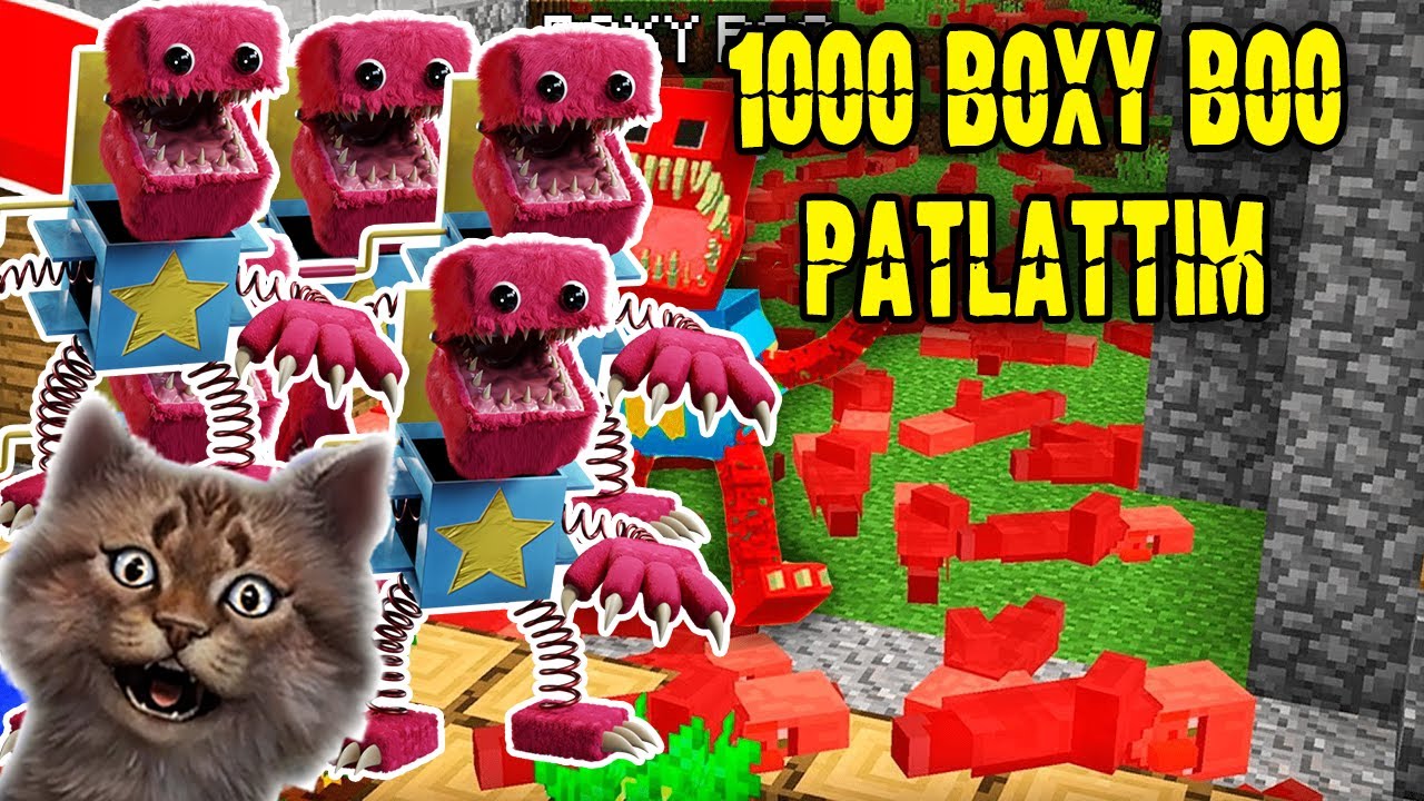 1000 BOXY BOO YU PATLATTIM 😱😱😱 - Minecraft - YouTube