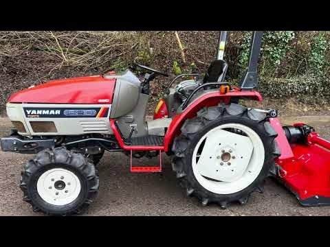 YANMAR F-210 4WD Compact Tractor & New 4ft Flail Mower - YouTube