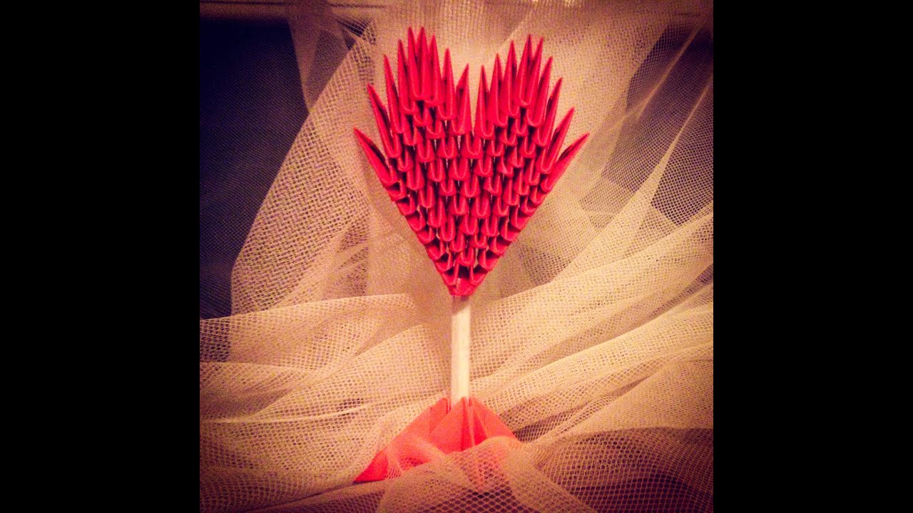 origami - serduszko .jak zrobić serce z papieru origami / how to make a ...