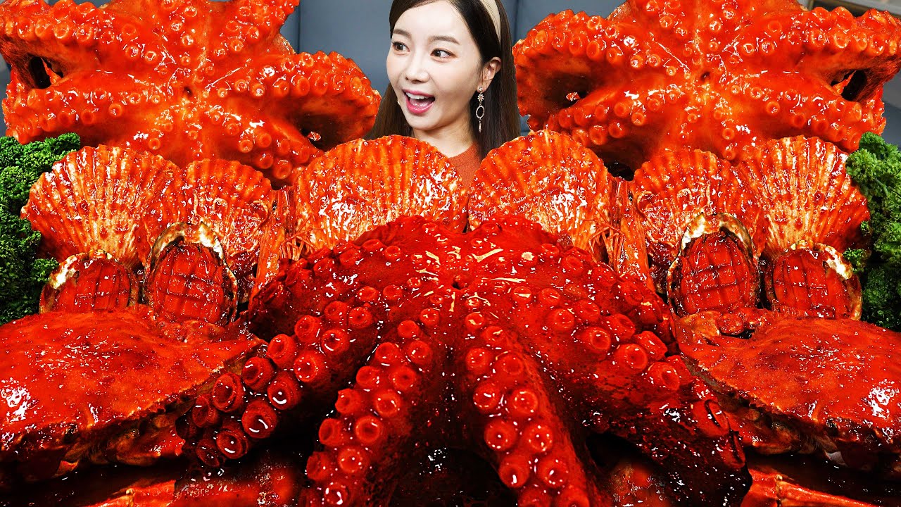 문어 🐙 해산물 가득 FLEX 해물찜 직접 만든 김부각 먹방 레시피 Octopus Seafood Homemade seaweed ...