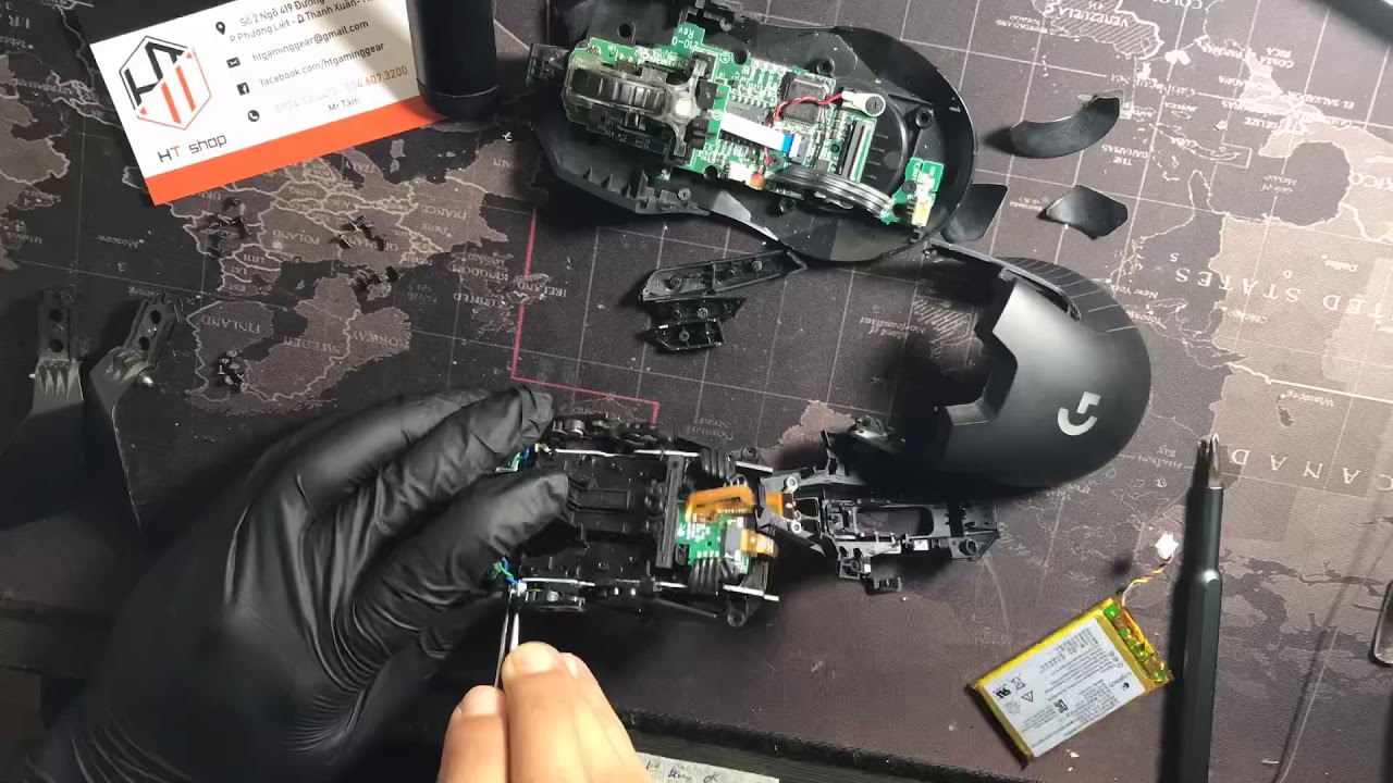 Thay switch chuột Logitech G903 wireless - YouTube
