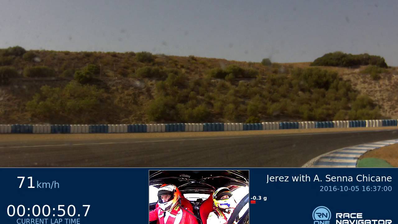 RN #1 Onboard video Jerez with A. Senna Chicane, FERRARI CHALLENGE 458 ...