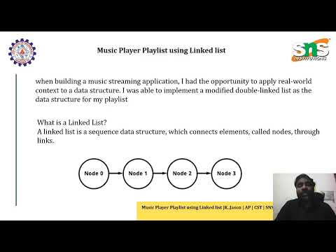 Case study Music Player Playlist using Linked list | K Jason | SNS ...