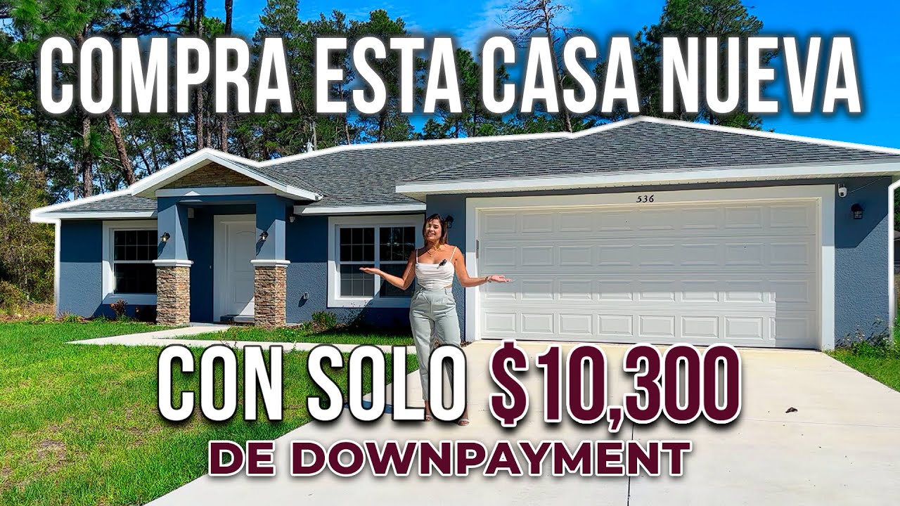 COMPRA esta CASA NUEVA con solo $10,300 de downpayment 🤑 - YouTube