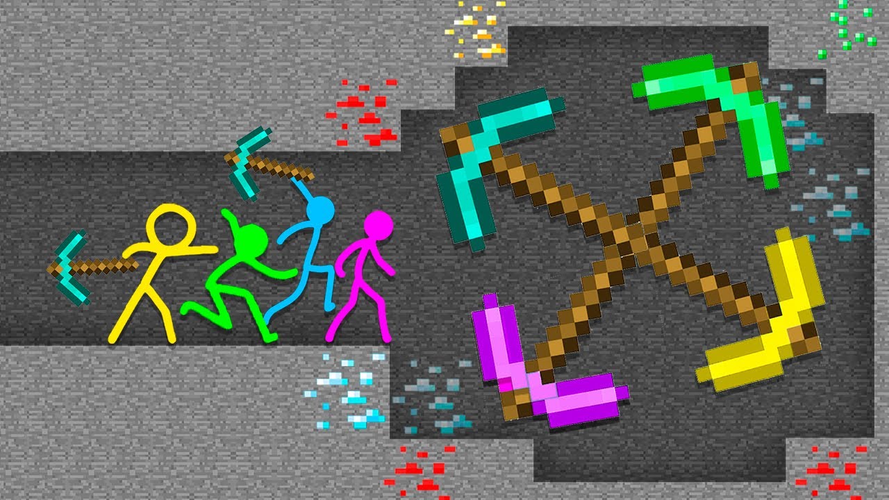 Stickman Animation Vs Minecraft ~ GIANT PICKAXE / Animator vs Animation ...