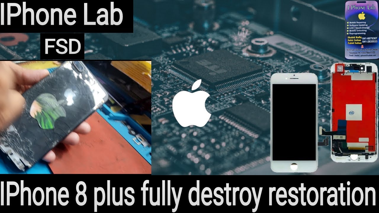 iphone 8 plus fully destroy restoration - YouTube