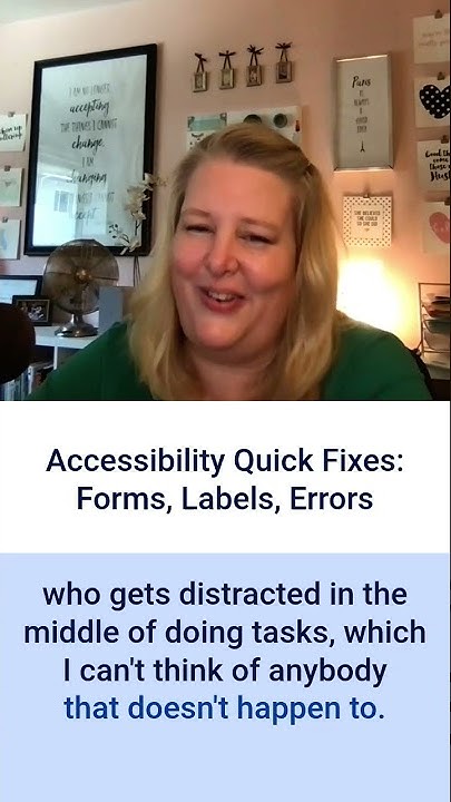 Accessibility Quick Checks: Forms, Labels, Errors #webaccessibility #a11y #shorts - YouTube