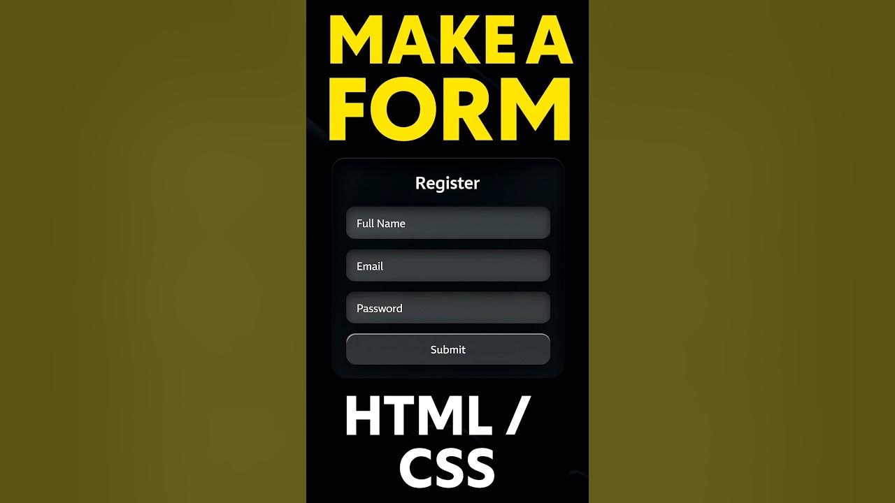 Make a Clean Modern Form Using HTML & CSS | TheFlexBoxShow | #shorts # ...