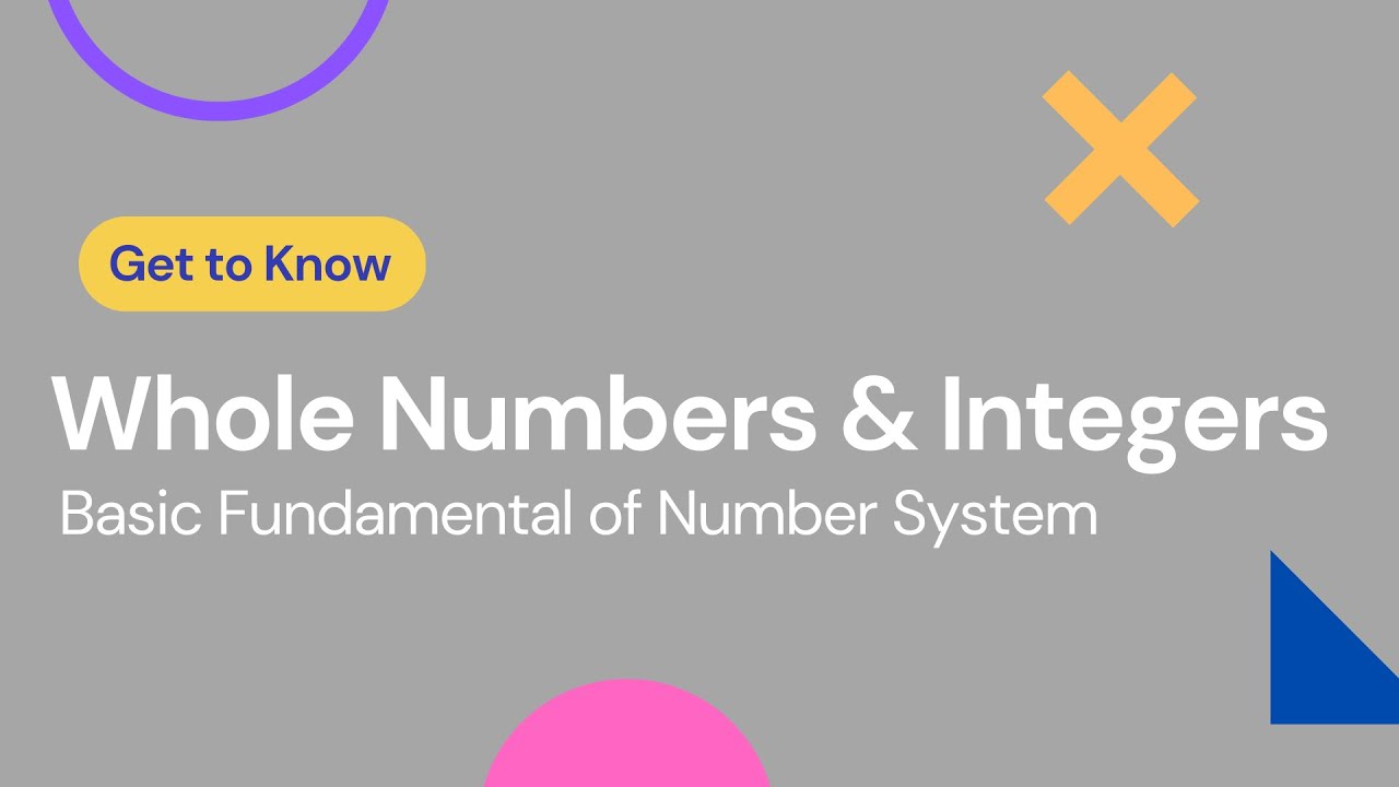 Whole Numbers & Integers - YouTube