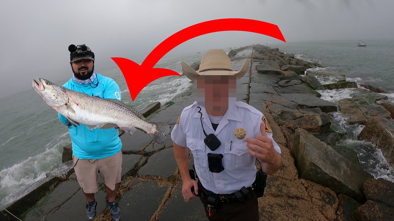 Cops Kicked Me Off Jetty For Catching A 30 Inch Trout - YouTube