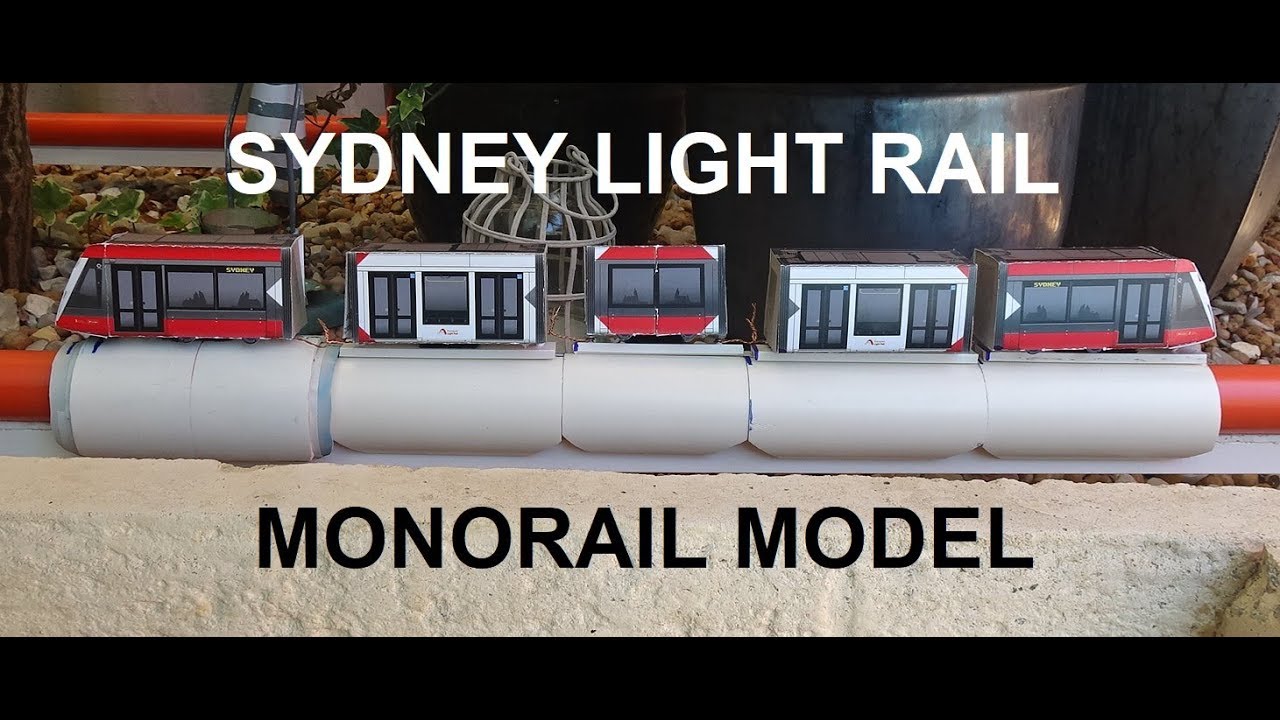 MM demo 5 - DIY Magnetic Monorail Model - 5-car Sydney Light Rail ...