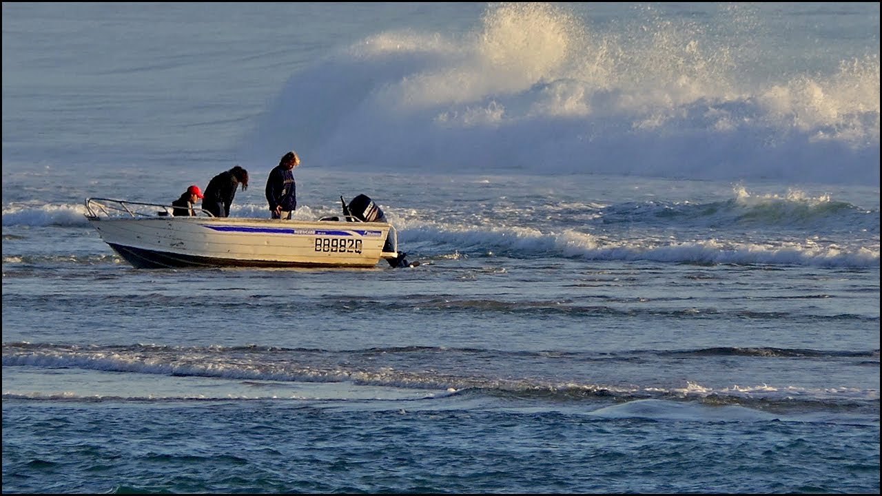 Crossing in over the bar at low tide. From the Archives. - YouTube
