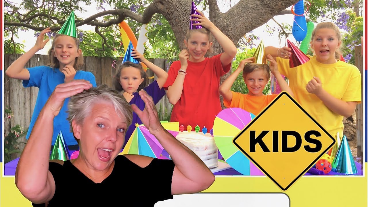 Read with Sign Post Kids Mommy! Rainbow Cake & Balloons! - YouTube