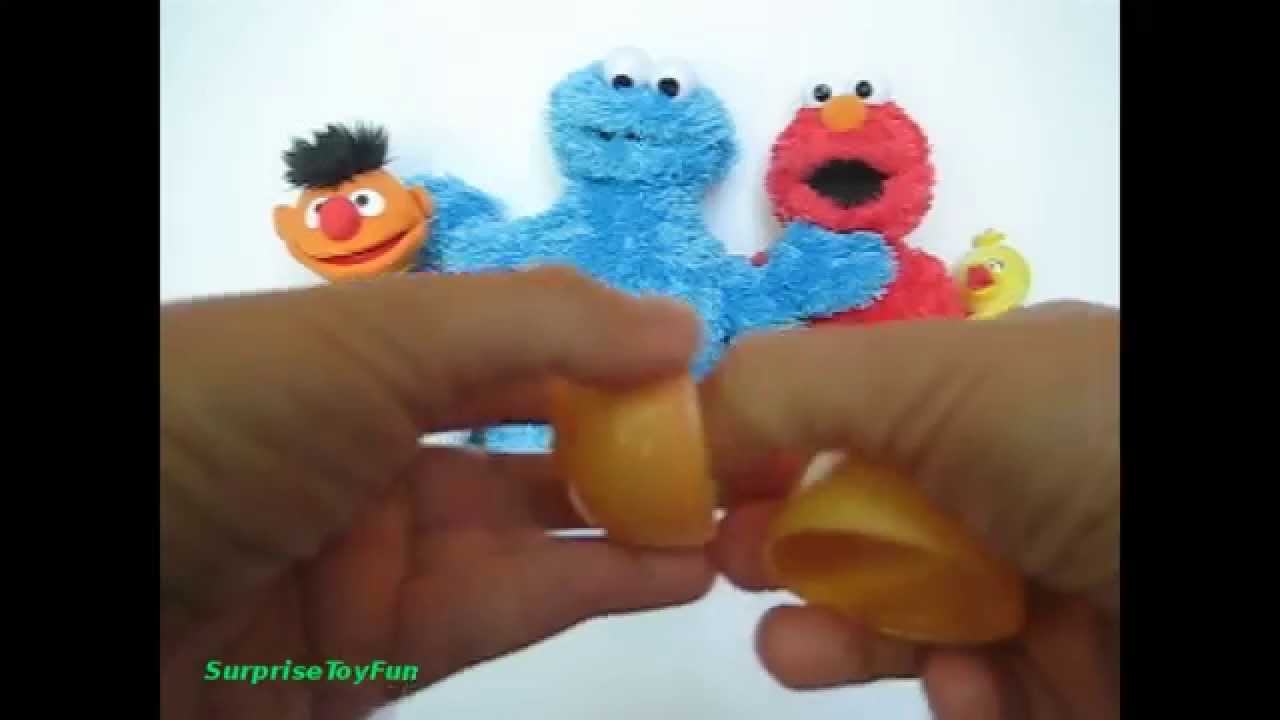 Sesame Street Surprise Eggs, Ernie, Big Bird, Elmo Cookie Monster - YouTube