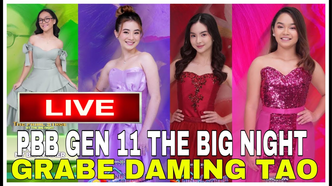 PBB GEN 11 THE BIG NIGHT GRABE ANG DAMING TAO PARANG MGA ZOMBIE - YouTube