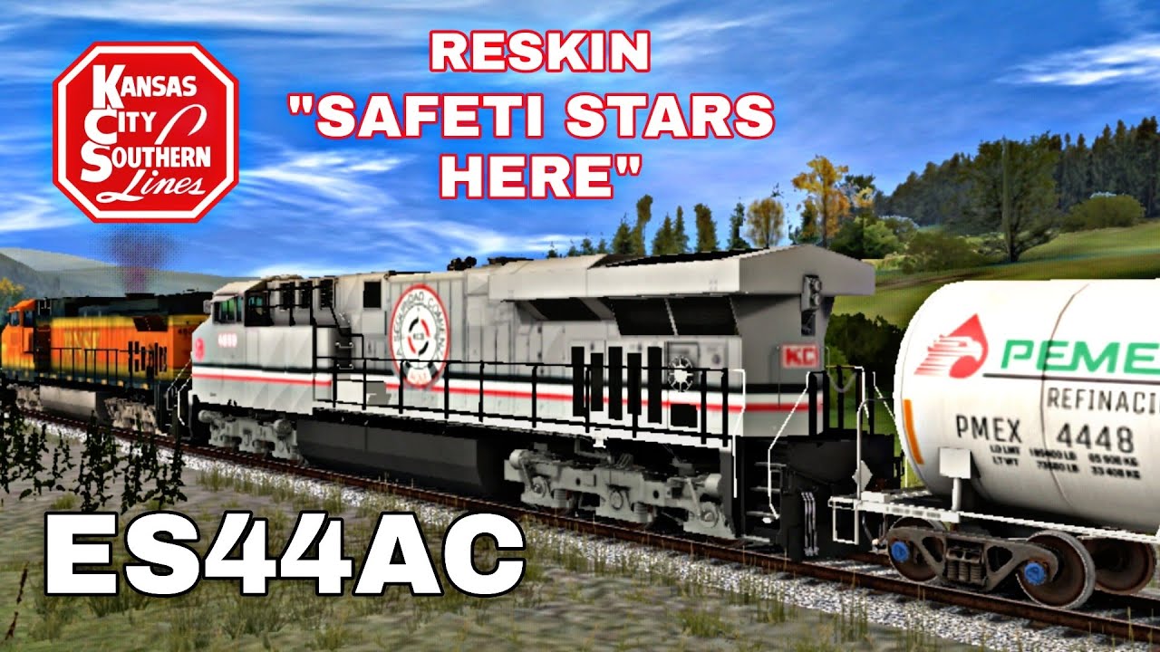 ES44AC KCS "SAFETY STARS HERE", [Trainz simulator android] - YouTube