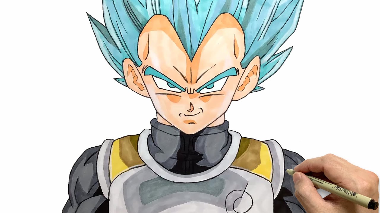 How to Draw Vegeta from Dragon Ball | Step by Step Anime Art - YouTube