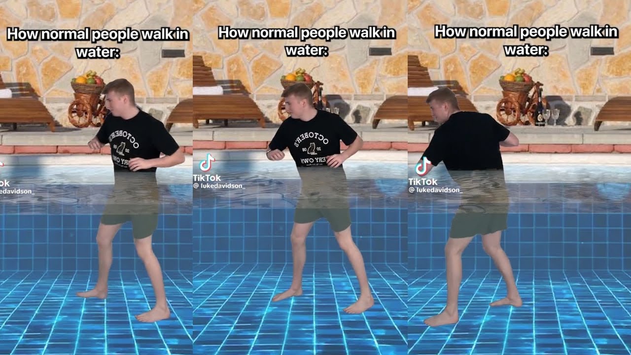LUKE DAVIDSON FUNNY Compilation №193 / how normal people walk in water ...