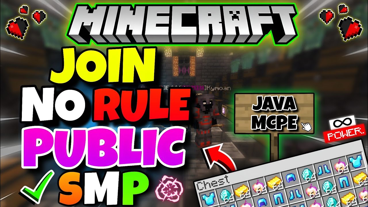 🥇 Join Best Survival Public Smp Server For Minecraft 🐧 | Java + PE | 24 ...
