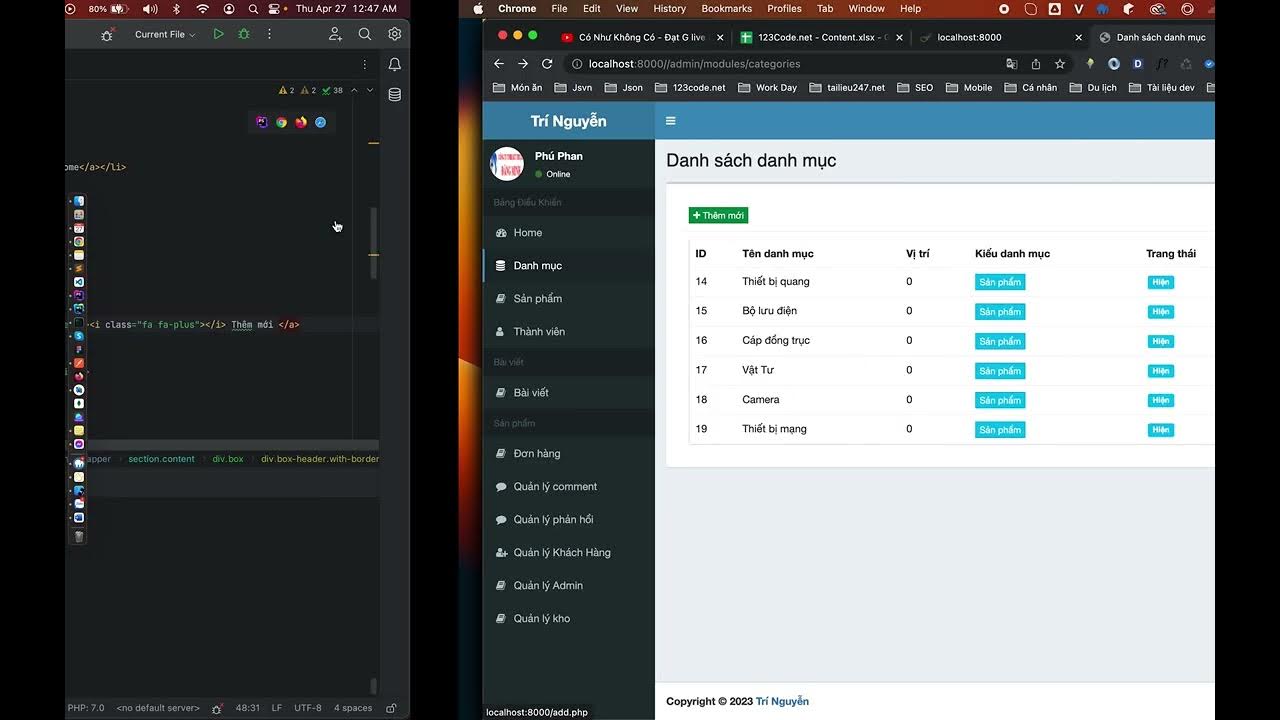 2023 Support đồ án website bán máy tính cty bằng php mysql - 123code.net - YouTube