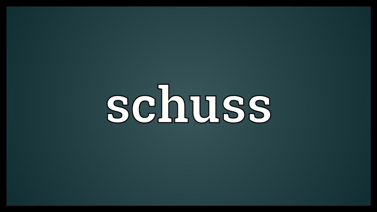 Schuss Meaning - YouTube