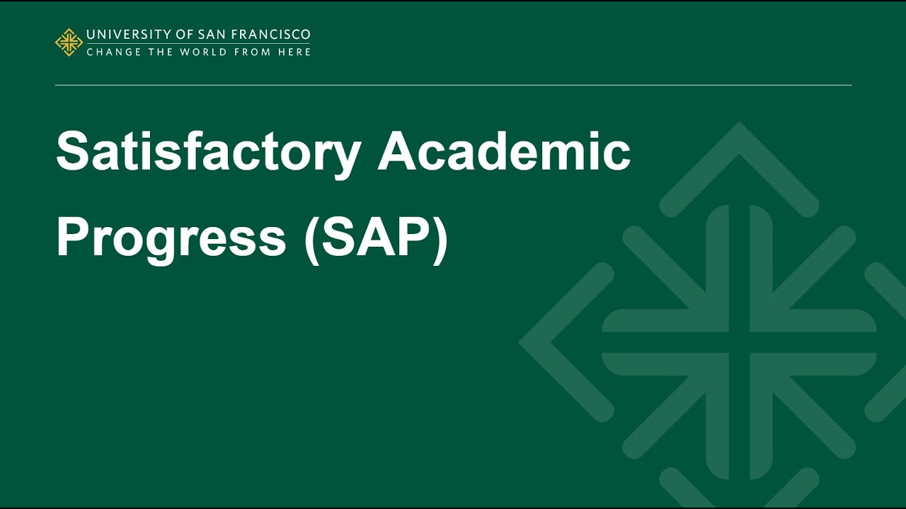 Satisfactory Academic Progress SAP Webinar - YouTube
