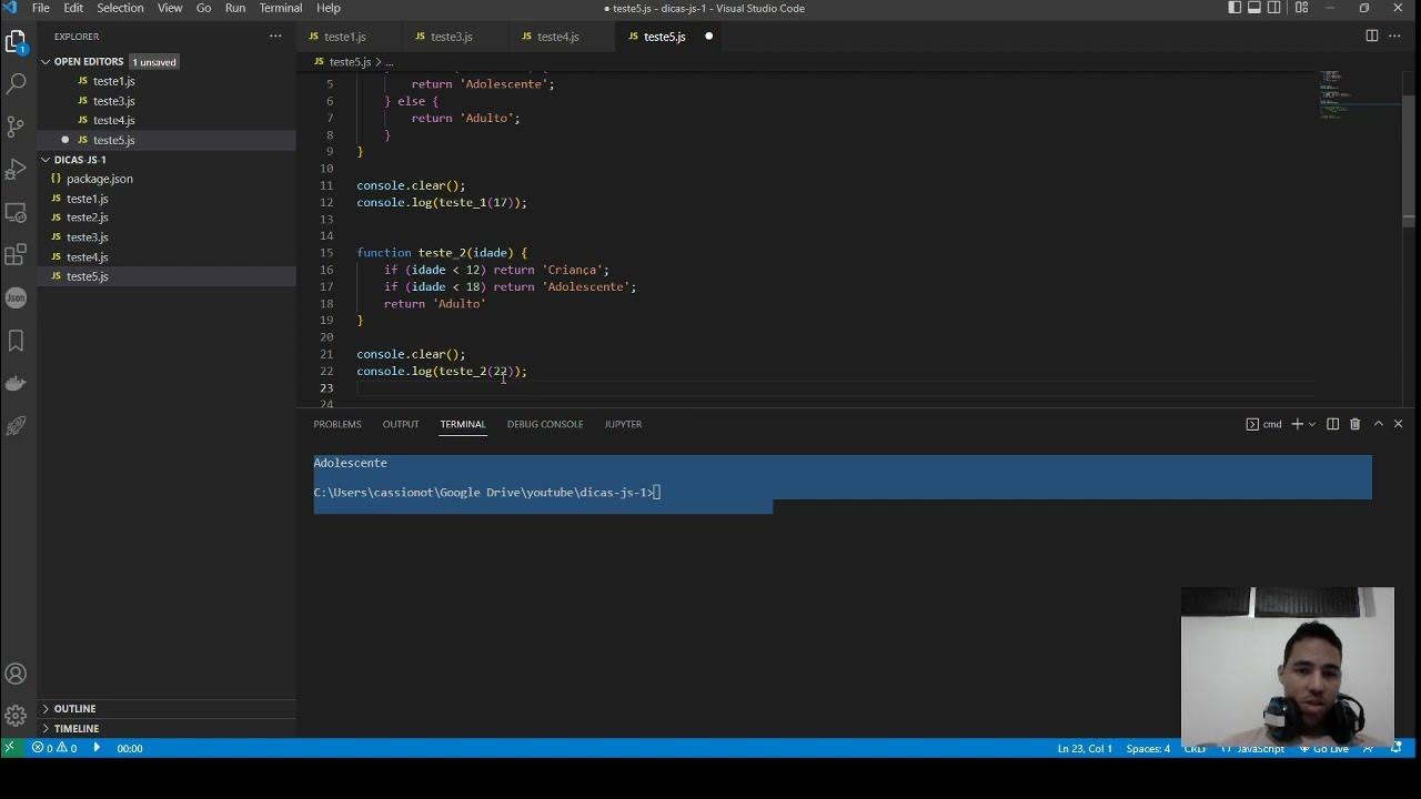 5 Dicas rápidas javascript - YouTube