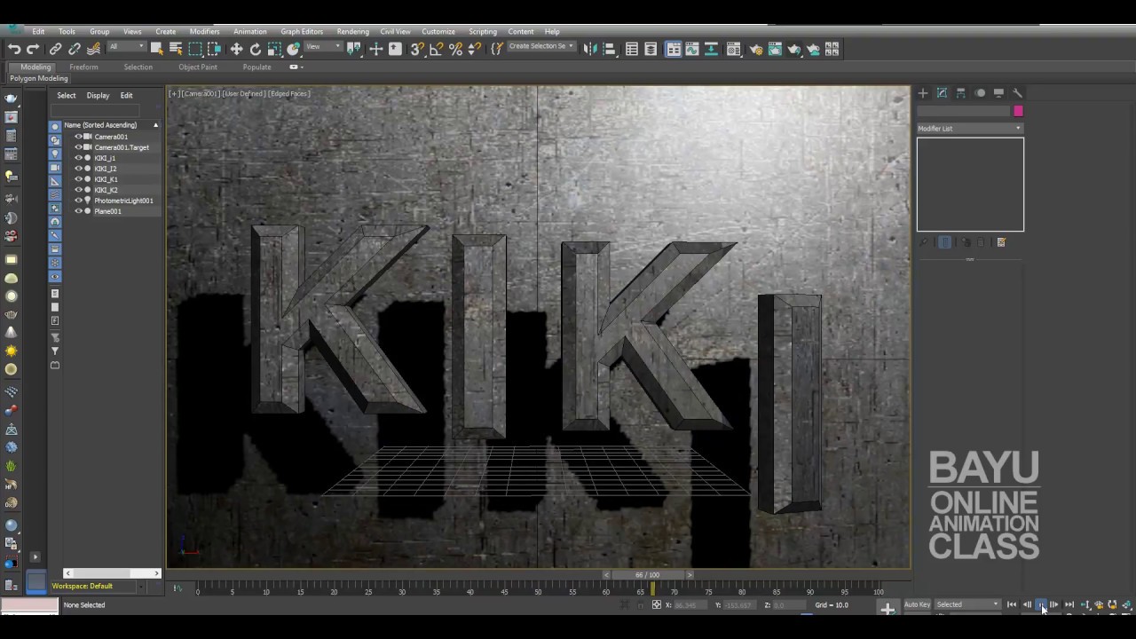 KIKI 3D Text Modeling 17111001 - YouTube