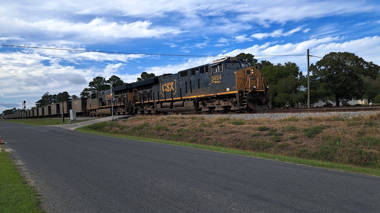 CSX # 3454 Still with its 1st Gen K5la Bringing B427-01 NB With Rock Loads Heading Across ...