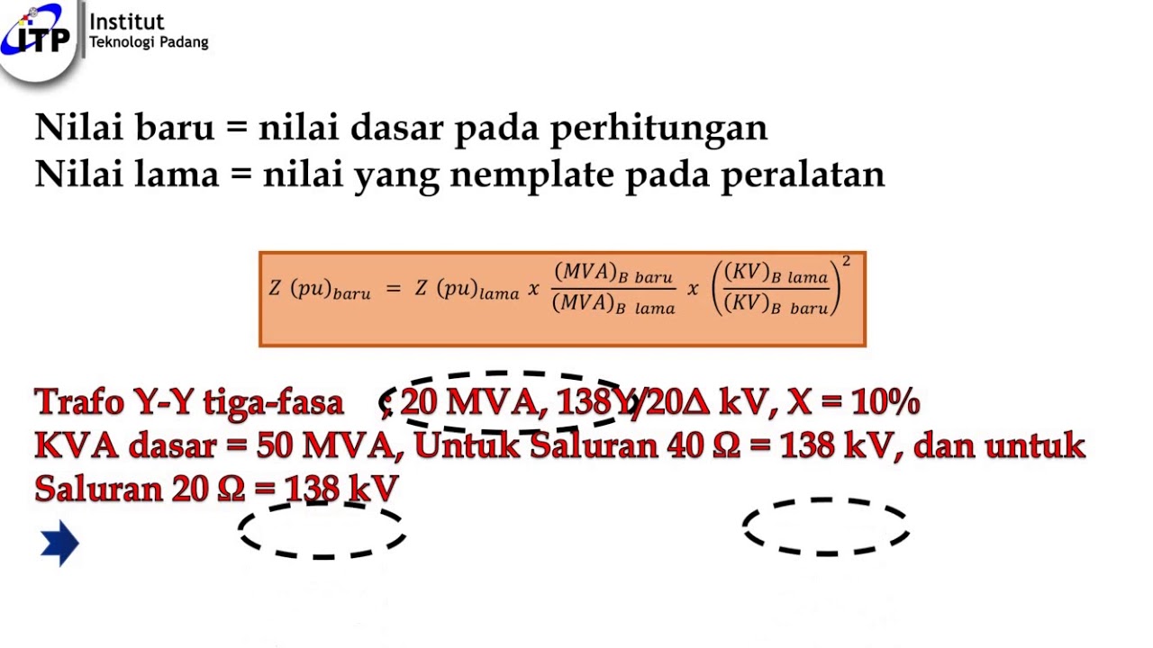 Diagram Impedansi dan Sistem Perunit. - YouTube
