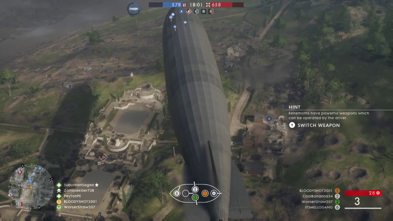 Battlefield 1 blimp gameplay - YouTube