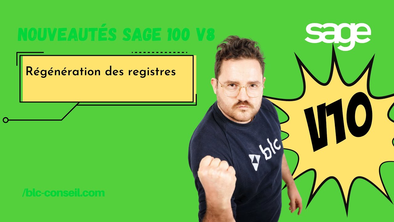 Sage 100 Comptabilité v10 - Régénération des registres - YouTube