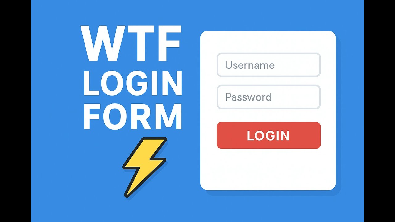 Flask-WTF Login Form Tutorial | Simple Flask Form Validation with WTForms - YouTube