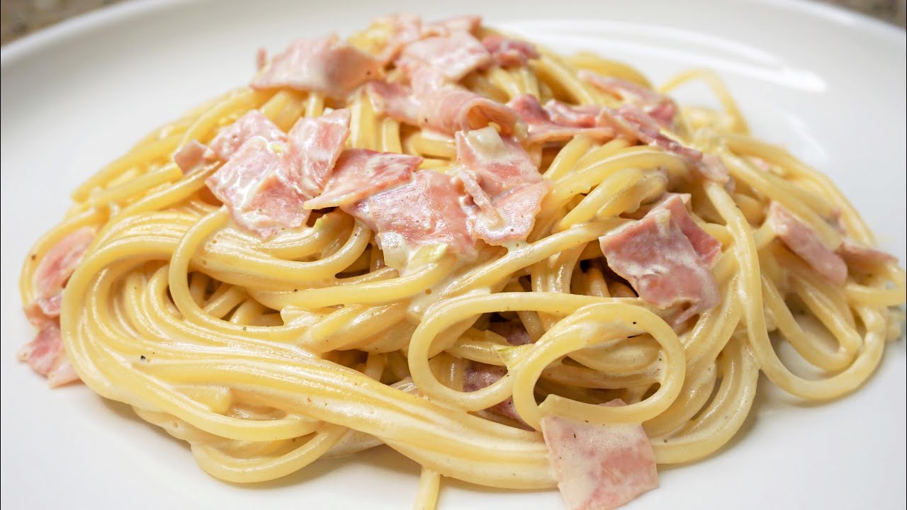ESPAGUETI BLANCO CREMOSITO CON JAMÓN ECONÓMICO RENDIDOR Y BUENÍSIMO ...