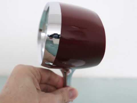 RHYTHM CLOCK Mantel Alarm 51141 Vintage Space Age! CHROME Metal 020 ...